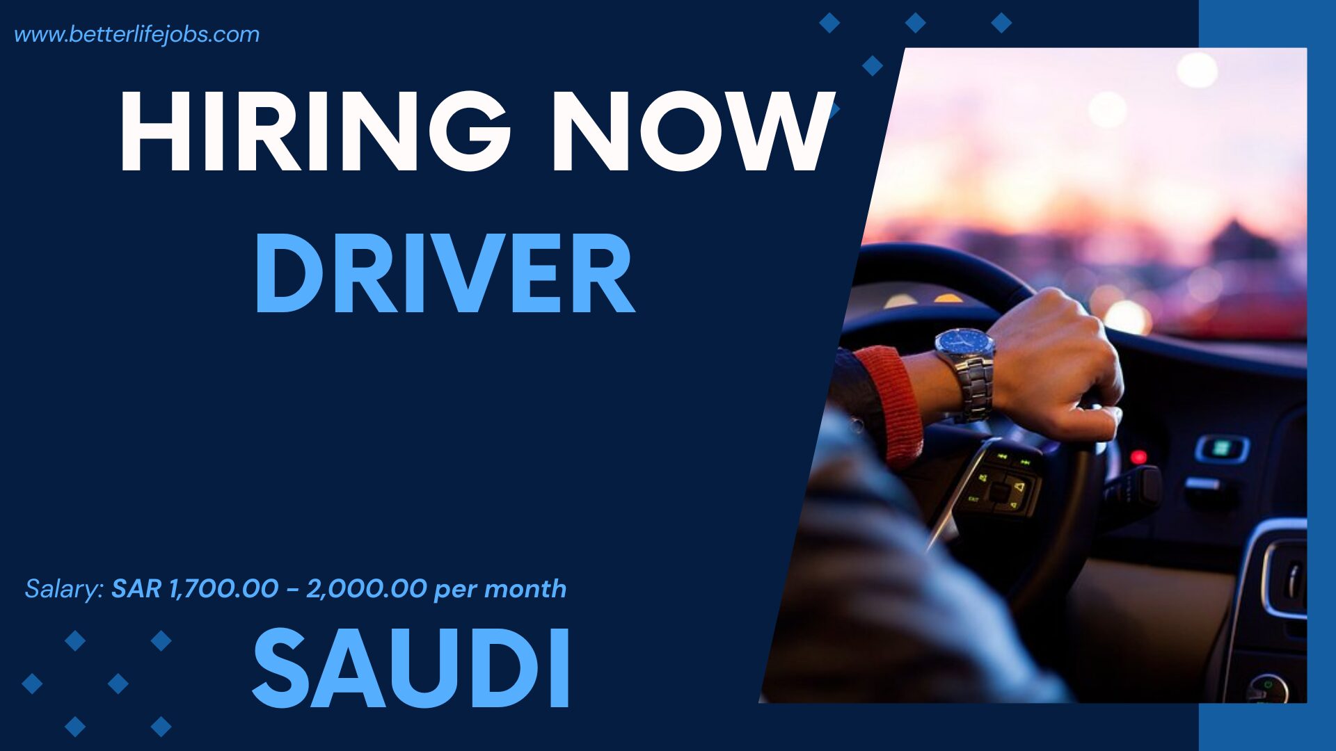 Family Driver Saudi 2025 - BetterLifeJobs