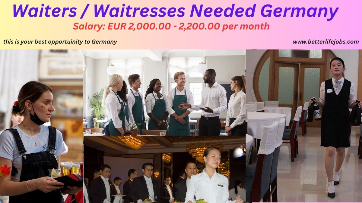 Waiter/Waitress Positions Available Germany 2025 - Better Life Jobs